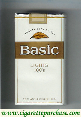 Basic Menthol Lights 100s cigarettes Smooth Rich Taste soft box