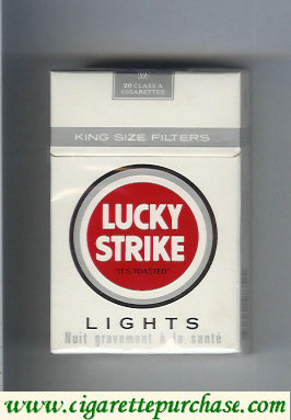 Lucky Strike Lights cigarettes hard box
