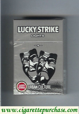 Lucky Strike Lights cigarettes hard box